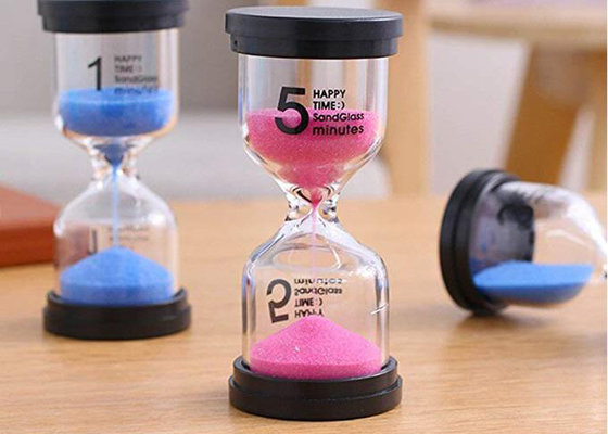 Customized Different Timer Kids Hourglass Minute Timer Durable PVC Material
