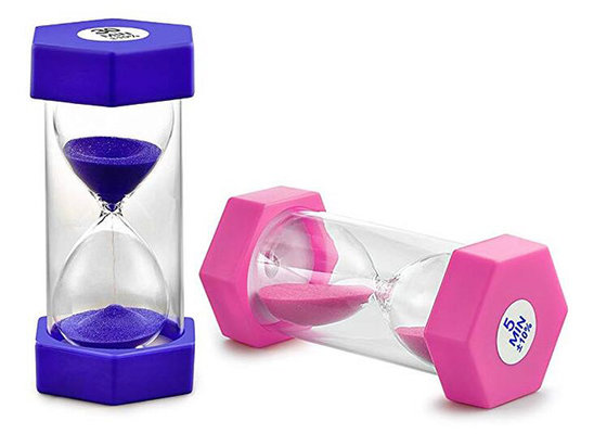 Hourglass Decorative Sand Timer 5 / 30 Minutes Timer Clock Shock Resistant