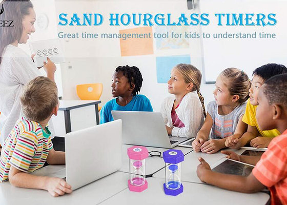 Plastic Hourglass Sand Clock Timer 5/10/30/60 Minute For Games Classroom Home Office