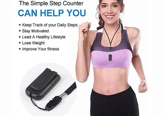 Logo Custom Step Counter Watch Pedometer , Step Tracker Wristband With Safety Leash