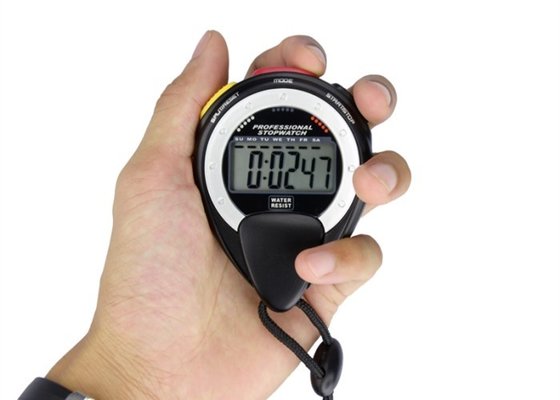 Digital Sports Watch Step Counter , Handheld Pedometer Wrist Watch Electronic Chronograph