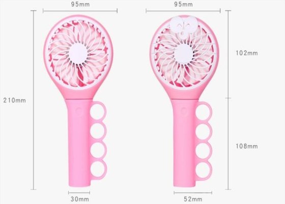 Portable Rechargeable Battery Operated Fan , USB Powered Desk Fan Finger Lock