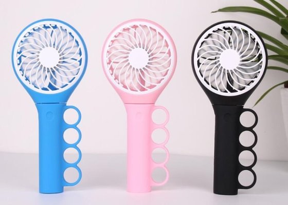 Portable Rechargeable Battery Operated Fan , USB Powered Desk Fan Finger Lock