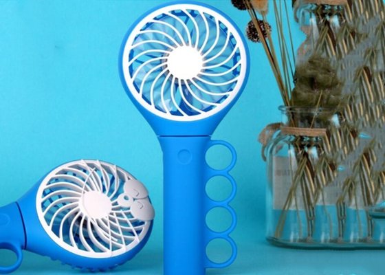 Portable Rechargeable Battery Operated Fan , USB Powered Desk Fan Finger Lock