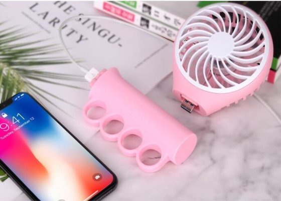 Personal Usb Handheld Fan Rechargeable Cramp Ring Type For Outdoor Personal Cooling