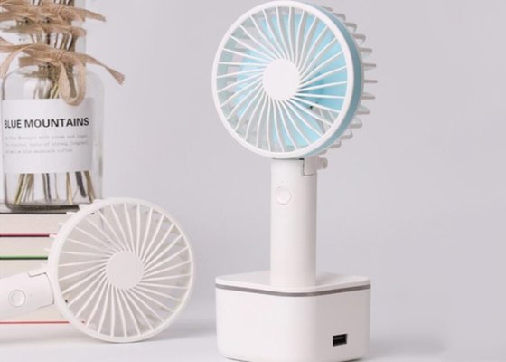 Power Bank Folding Hand Held Battery Operated Fans 6 Leaves Blade 3 Shifts Speed