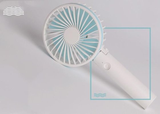 Foldable Adjustable Usb Handheld Fan 2600mAh Rechargeable ABS Plastic Material