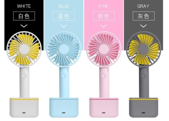 Foldable Adjustable Usb Handheld Fan 2600mAh Rechargeable ABS Plastic Material
