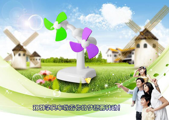 Couples Portable Mini Fan Fun Electronic Gifts Dual Head USB Rechargeable AAA Battery Rotation