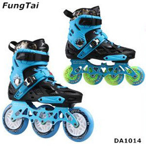 Mens Inline Skate Shoes Women 4 Wheels Roller Patins Adults Blades 2 in 1 Skating Shoes 110mm Wheels Blue Color (DA1014)