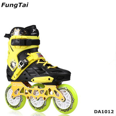 Mens Inline Skate Shoes Women 4 Wheels Roller Patins Adults Blades 2 in 1 Skating Shoes 110mm Wheels Blue Color (DA1014)