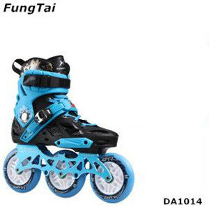 2 in 1 Patins Shoes Street Slalon Roller Inline Skates 110mm Wheels Professional Speed Skate Shoes White Color (DA1013)