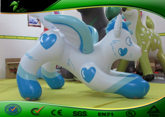 Vivid White Wolf Inflatable Cartoon Characters With Heart - Shaped Printing