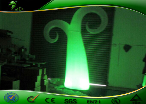2m Tall  Inflatable Lighting Decoration Oxford Cloth inflatable Cone With LED Light