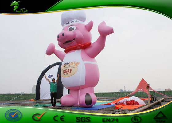 Eco - Friendly Large Advertising Inflatable Pig Balloon For Exhibition