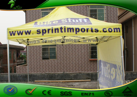 Temporary Outdoor 3m × 3m Yellow Garden Canopy Tent With Logo Printing