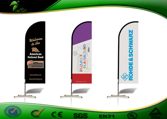 Full Printing Outdoor Decorative Flags And Banners With Feather Knife Shaped