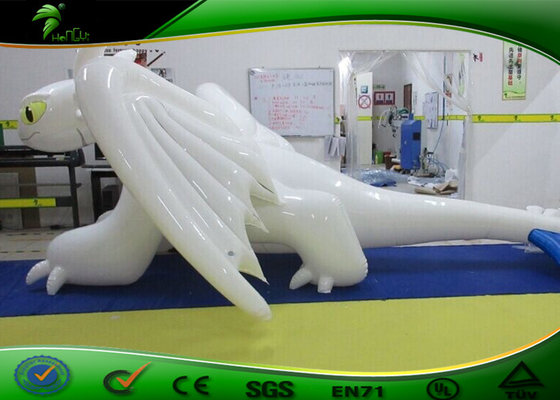 Huge PVC Tarpaulin Dragon Inflatable Toy White Heat Seal For Adults Fun