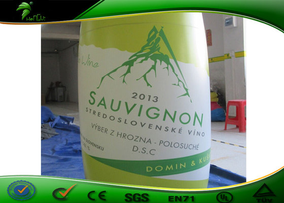 Sealed PVC Replica Inflatable Wine Bottle 10ft Height For Advertising