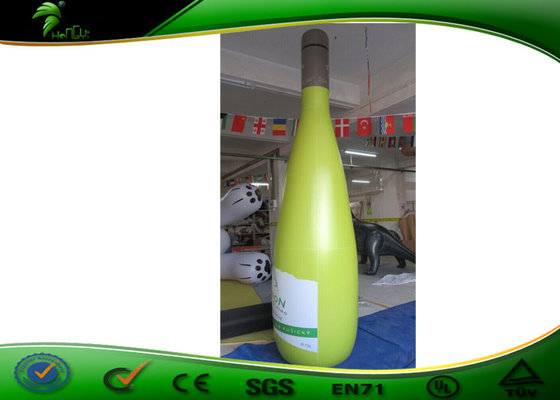 Sealed PVC Replica Inflatable Wine Bottle 10ft Height For Advertising