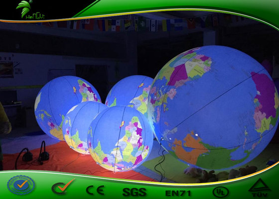 Custom Inflatable Advertising Balloons , Oxford Cloth LED Inflatable Sphere