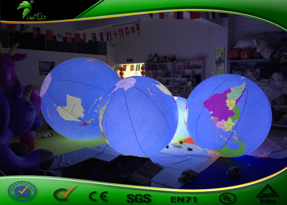 Custom Inflatable Advertising Balloons , Oxford Cloth LED Inflatable Sphere