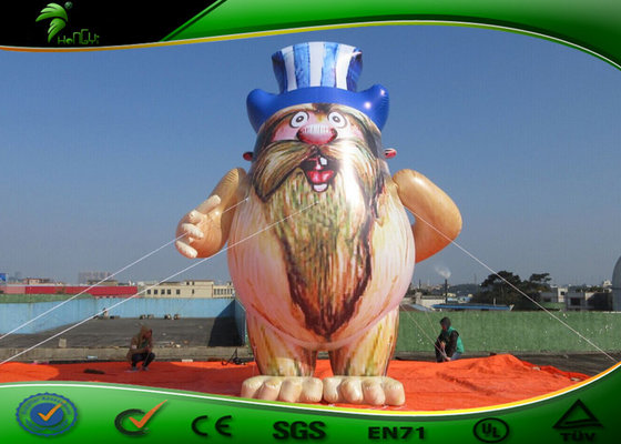 Waterproof 16ft Inflatable Cartoon Characters Inflatable Yeti With Thick PVC