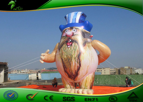 Waterproof 16ft Inflatable Cartoon Characters Inflatable Yeti With Thick PVC