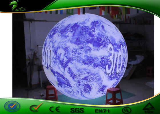 LED Lights Inflatable Advertising Balloons Large Inflatable Earth Globe