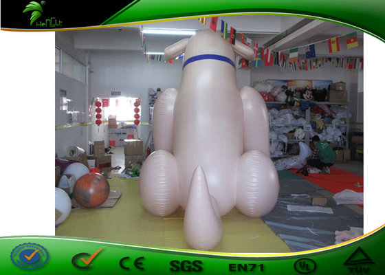 PVC 0.4mm Inflatable Cartoon Characters , 60 Inch Height Inflatable Ice Cream Dog