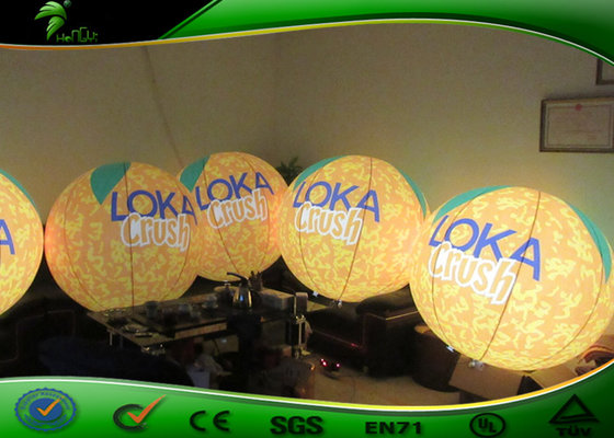 2m Customized Advertising LED Inflatable Lighting Decoration ball PVC 0.18mm