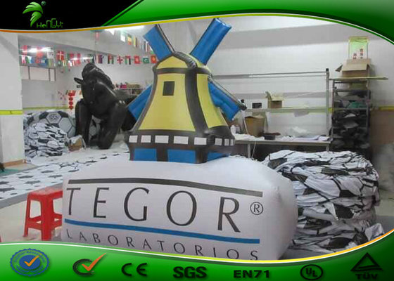 Thin Inflatable Shapes 1.8mH Advertising Windmill / Publicty Propaganda Tool