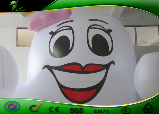3M Height PVC 0.18MM Cartoon Inflatable Tooth Shaped Balloon For Advertising