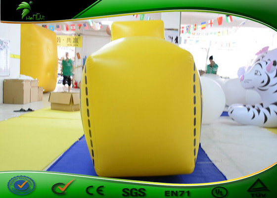 Inflatable Advertising Balloon / Yellow PVC Inflatable Flying Arrow / Inflatable Helium Arrows Shape For Advertising