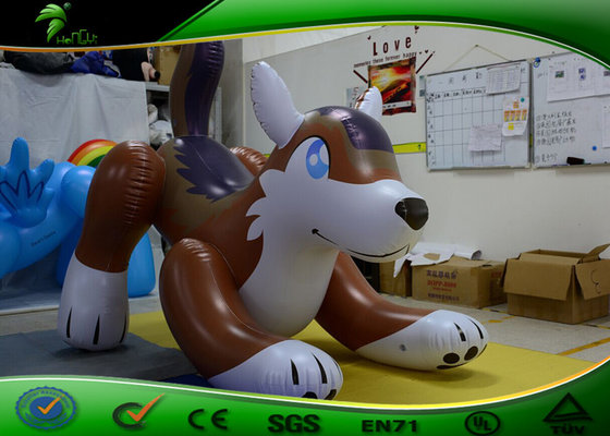 Inflatable Cartoon Characters / PVC Giant Brown Inflatable Dog Toy / Cool Inflatable Animal For Customized