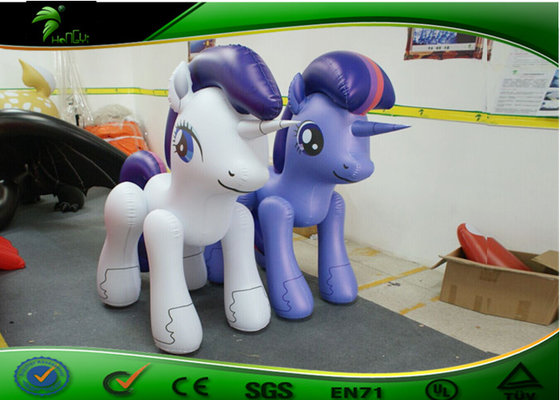 Inflatable Cartoon Characters , White PVC Inflatable Inflatable Horse Toy / Inflatable Animal Horse For Kids