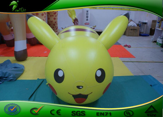 Kids Inflatable Cartoon Characters PVC Lovely Yellow Inflatable Pikachu