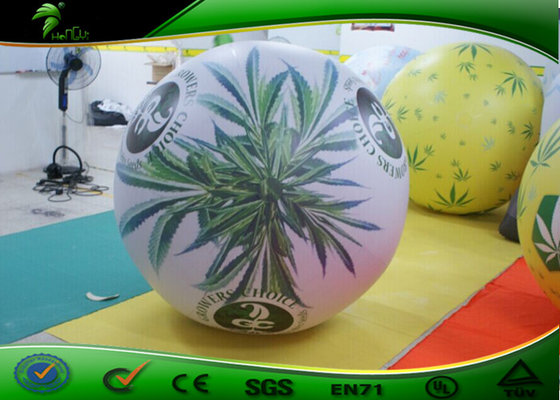 Dia 1 m White Inflatable Balloon / PVC Helium Balloon Customized