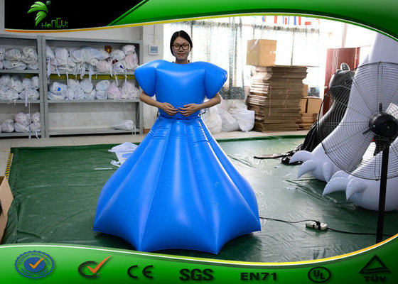 Lifelike Inflatable Blue Party Dress Custom Shape Design Inflatable Decoration