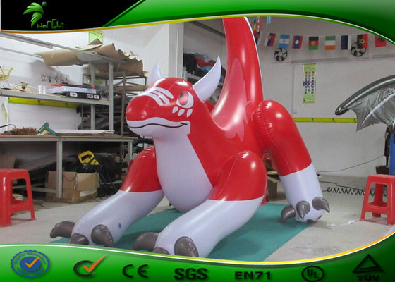 PVC Giant Cool Red Inflatable Dragon / Inflatable Animal Toy For Rest