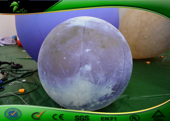 Blue Inflatable Pluto Ball Inflatable Planet Balloon With Light