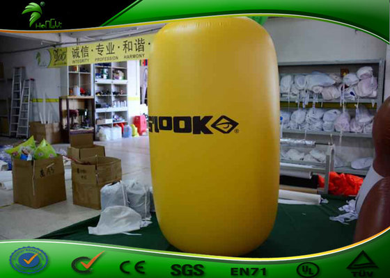 PVC Material Inflatable Shapes / Inflatable Yellow  Buoy Advertising With Logo
