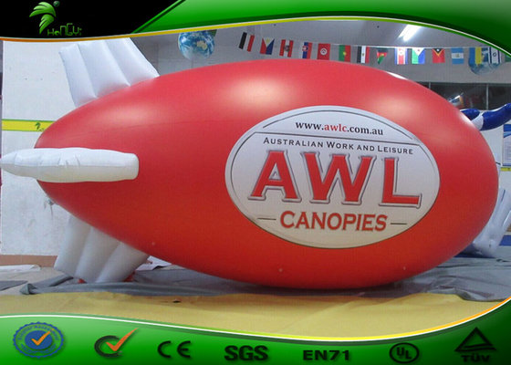 2.5m Long 0.18mm PVC Inflatable Durable Helium Airship / Blimp Waterproof