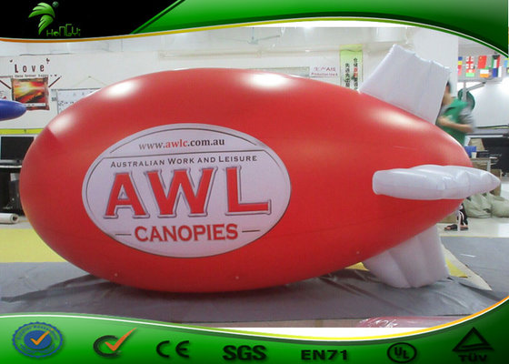 2.5m Long 0.18mm PVC Inflatable Durable Helium Airship / Blimp Waterproof