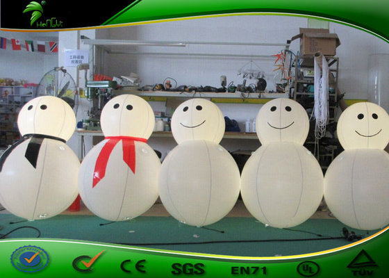 Cute Inflatable Holiday Decorations / Inflatable Snowman Cartoon With LED Light