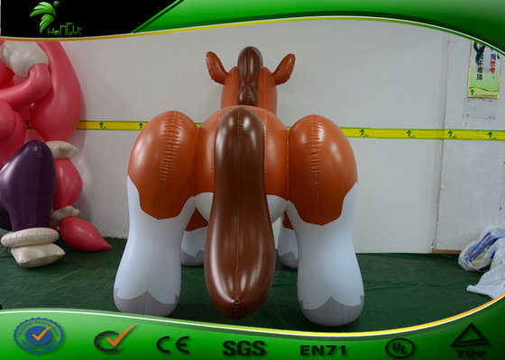 1 M Brown Helium Inflatable Cartoon Characters Horse Toy With PVC Material
