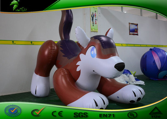 2 m Custom Inflatable Cartoon Characters Husky Dog Toy Animals For Sitting