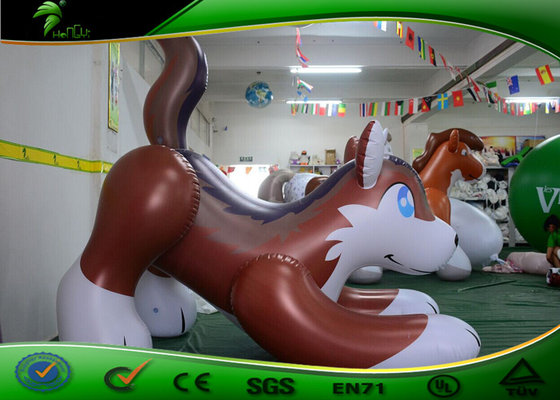 2 m Custom Inflatable Cartoon Characters Husky Dog Toy Animals For Sitting
