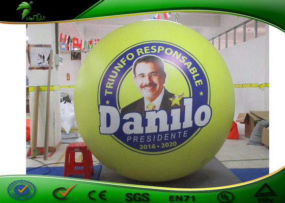 PVC Inflatable Advertising Balloons With Printing / 2m Helium Advertising Balloons