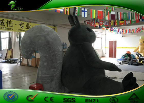 Big Inflatable Plush Cute Animal Squirrel PVC Inside For Decoration SGS Approval